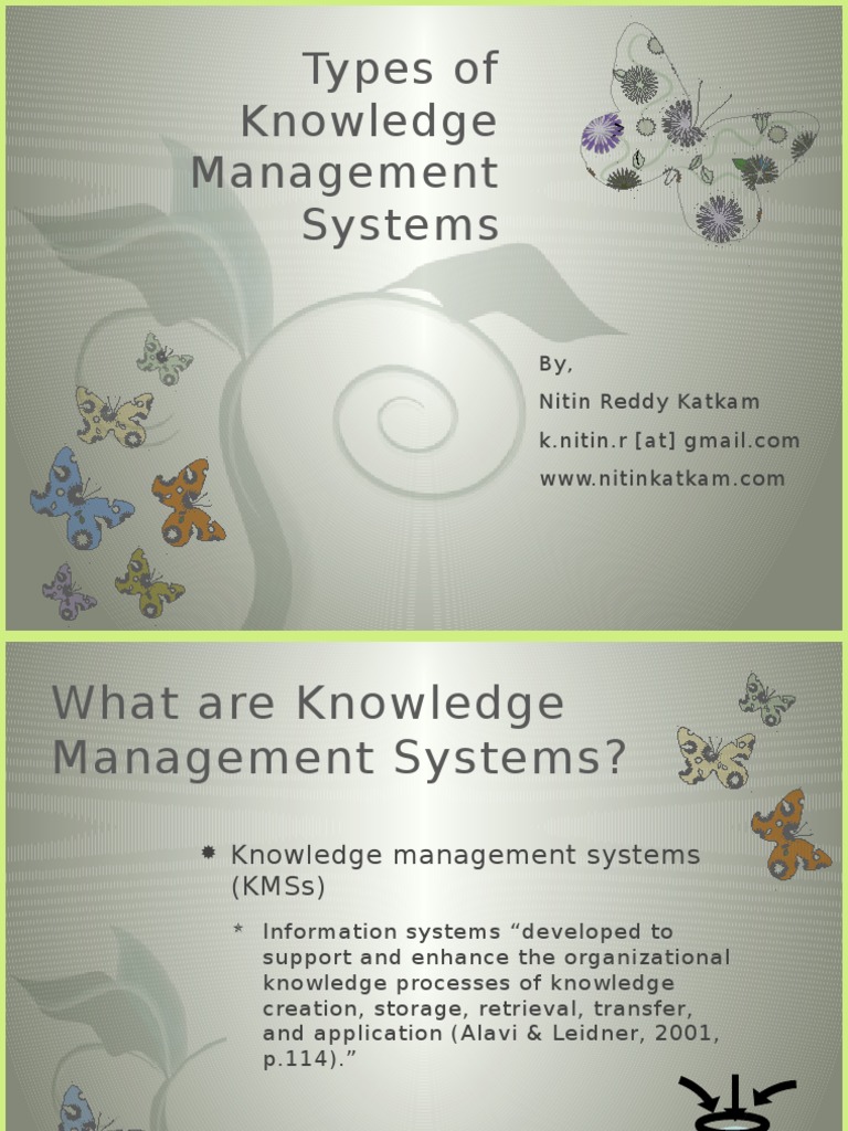 Types of Knowledge Management Systems | PDF