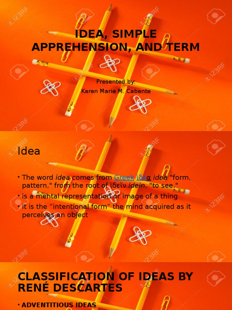 Idea, Simple Apprehension, and Term | PDF