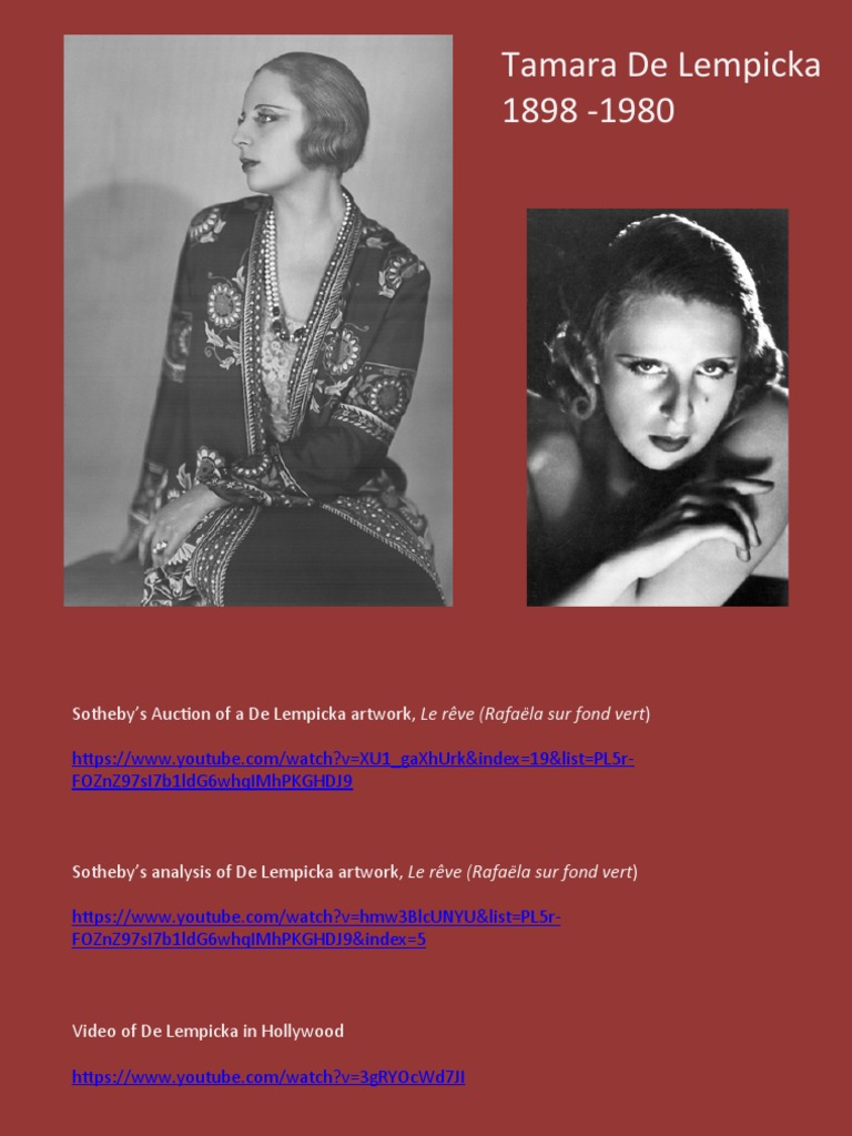 Tamara de Lempicka PDF | PDF | Duke | Fashion