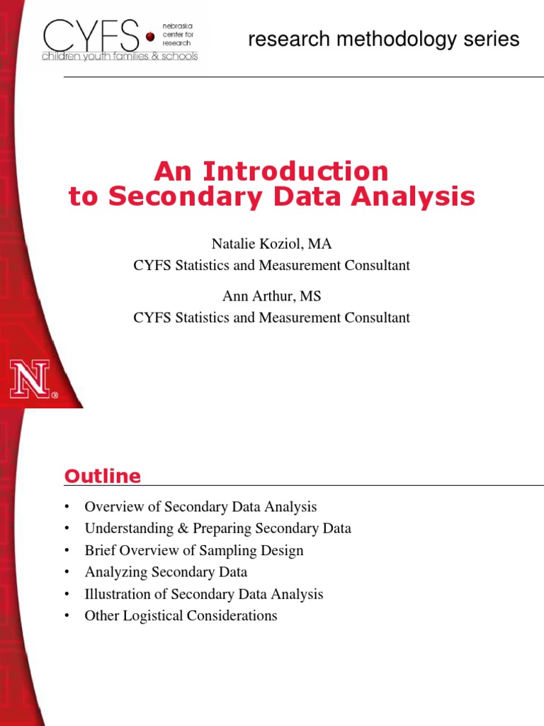 An Introduction To Secondary Data Analysis Pdf Sampling Statistics