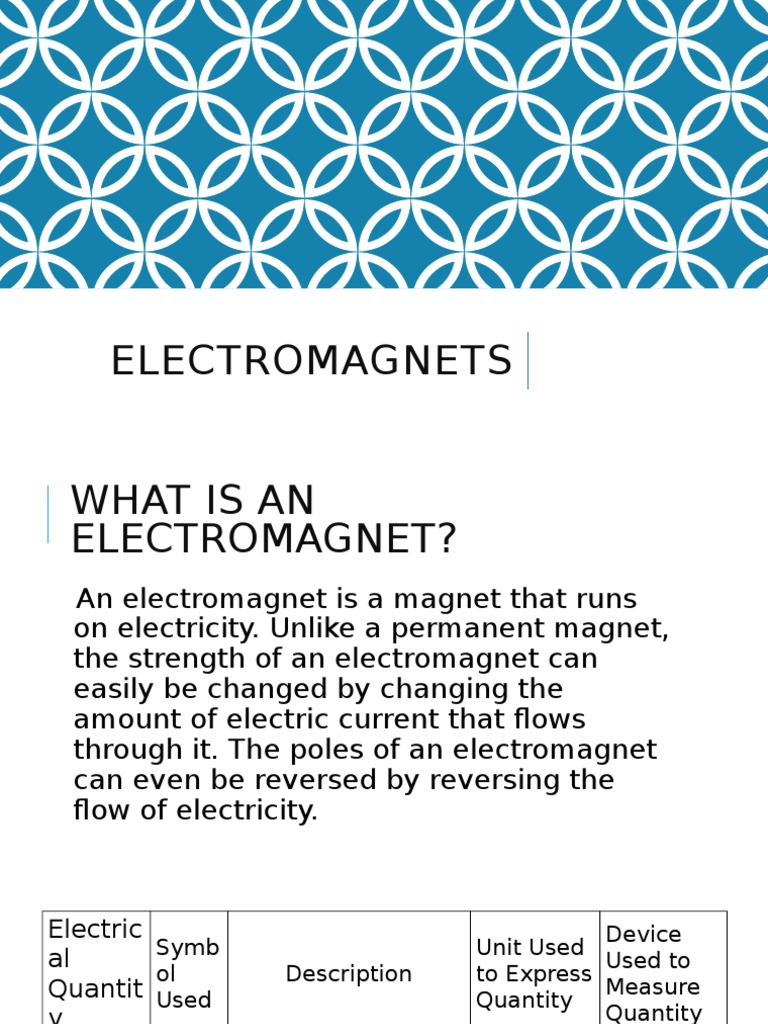 Electromagnets | PDF | Electromagnetic Induction | Electric Motor