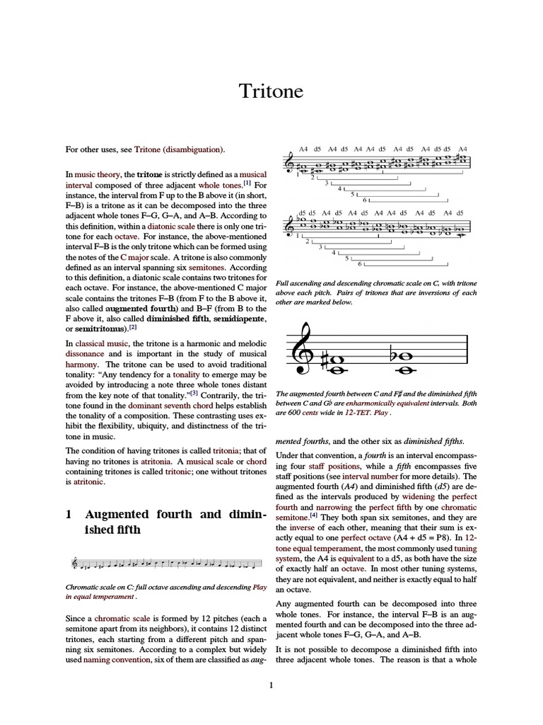 Tritone | PDF | Interval (Music) | Chord (Music)