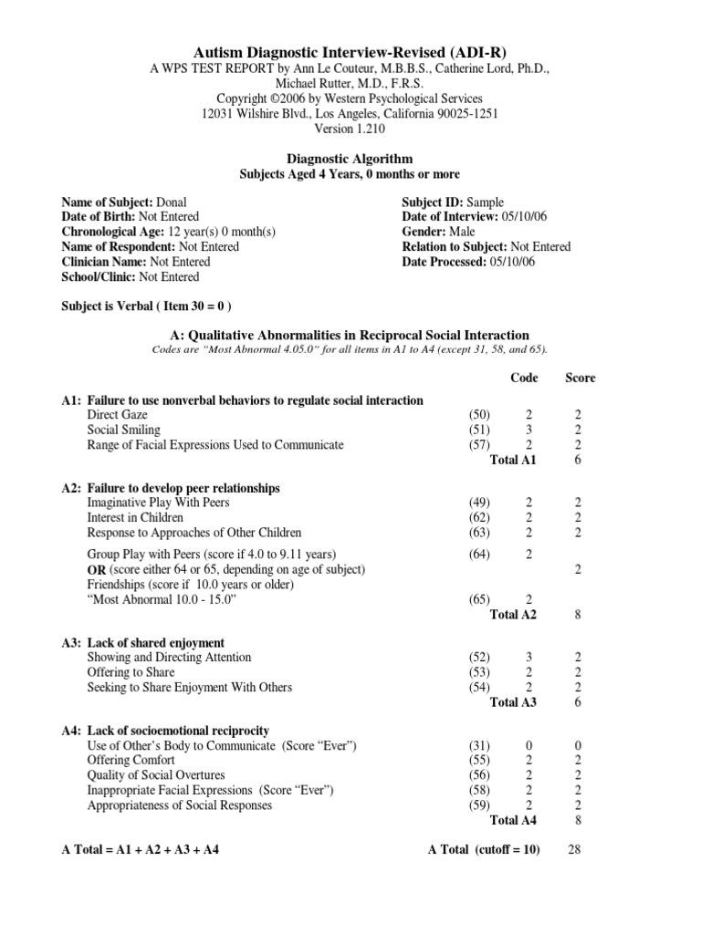 Adir Sample | PDF | Behavioural Sciences | Psychology