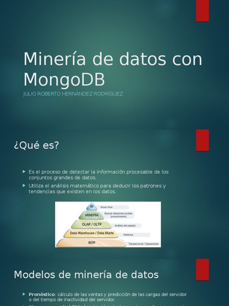 Minería de Datos Con MongoDB | PDF | Mongo Db | No Sql