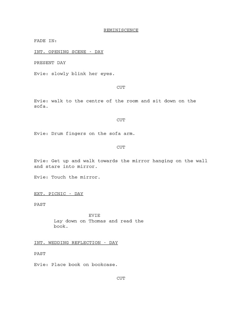 Reminiscence Final Script