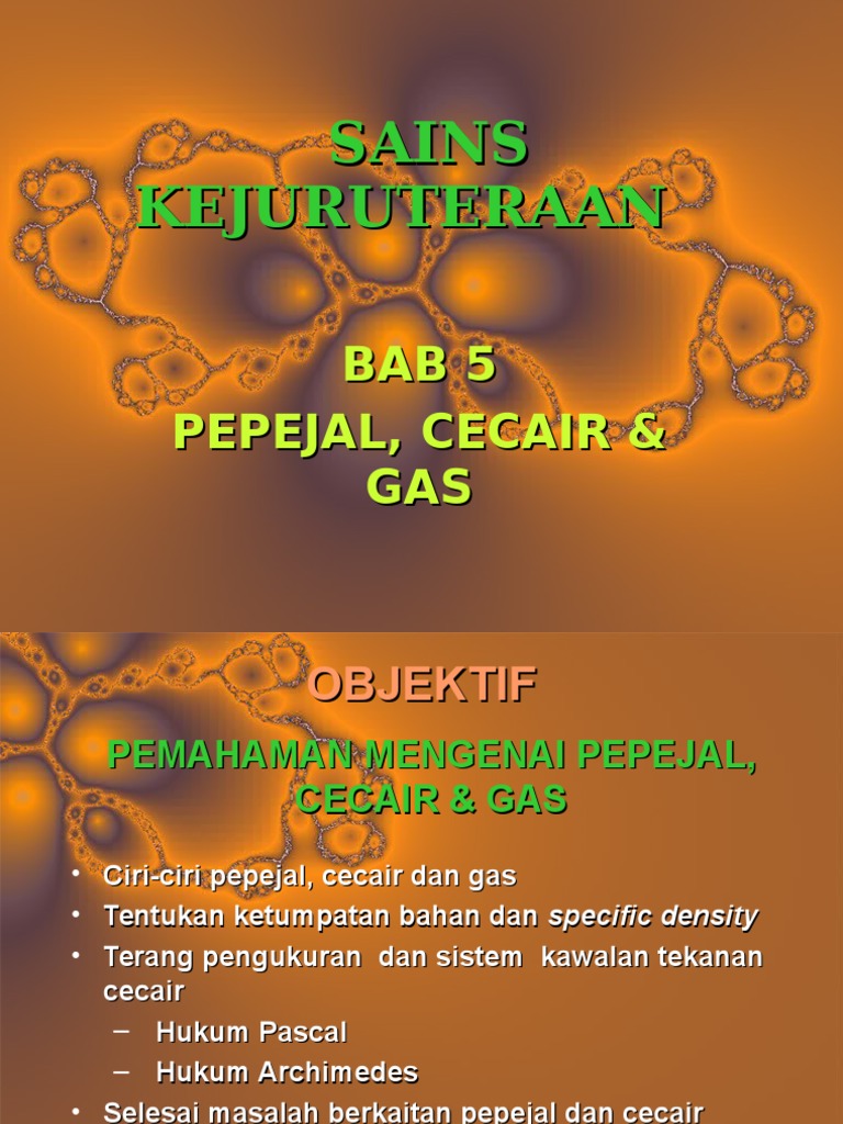Bab 5 Pepejal Cecair & Gas | PDF