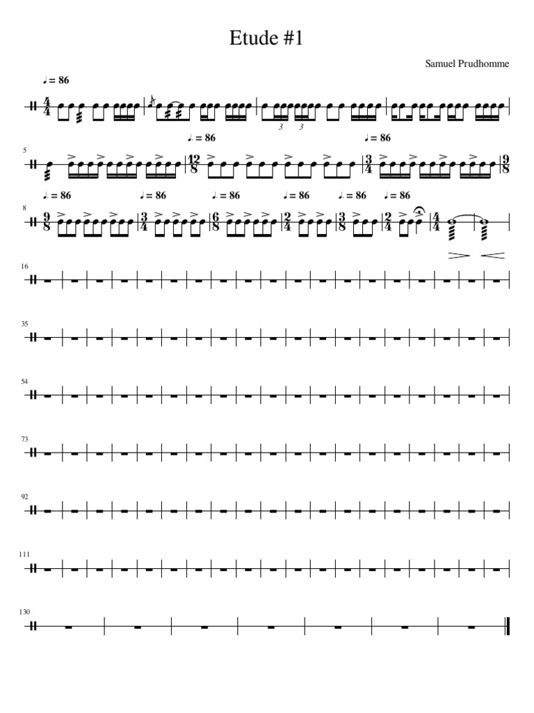 Etude #1 For Snare Drum | PDF