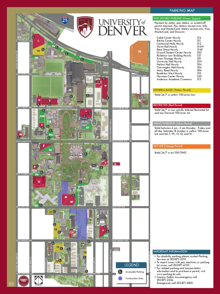 Denver University Map Parking | PDF