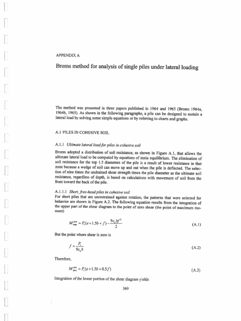 Broms Method From Reese Book | PDF