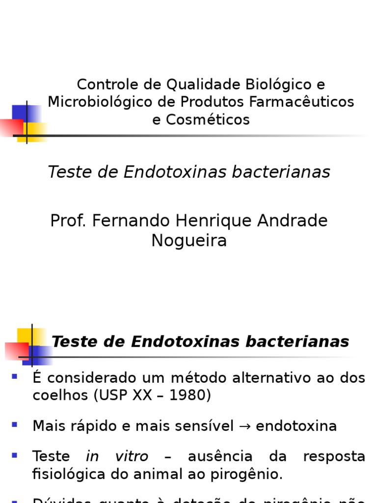 Endotoxinas Bacterianas - 1 | PDF | Química | Ciências Físicas