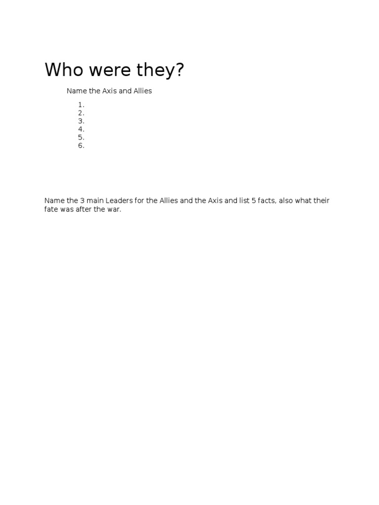 Axis Vs Allies | PDF