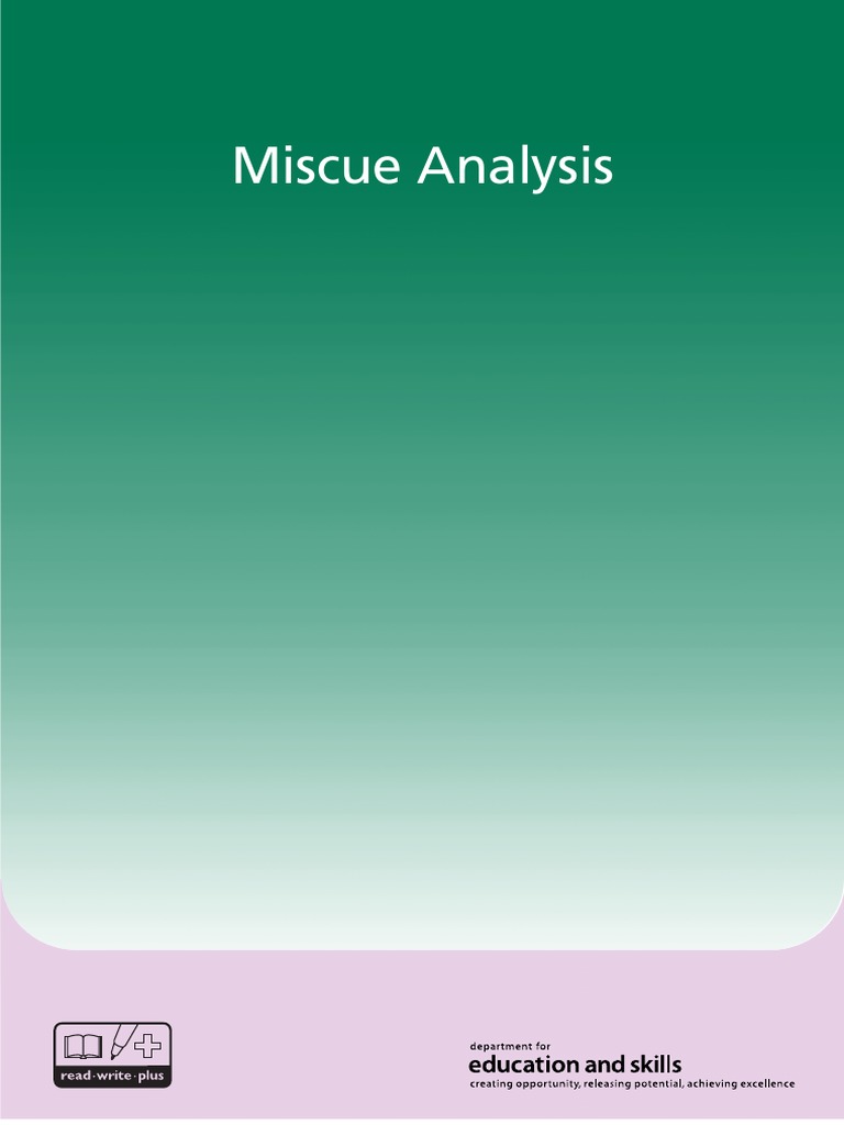 Miscue Analysis | PDF | Reading (Process) | Reading Comprehension