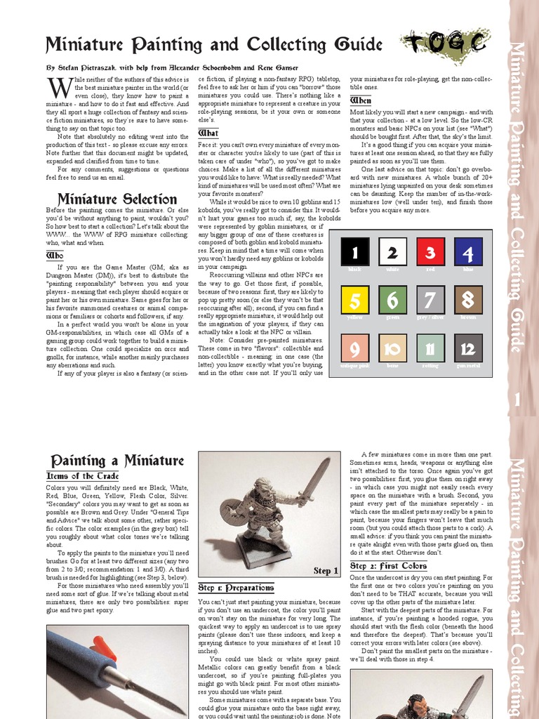 Miniature Painting and Collecting Guide | PDF | Copyright | License