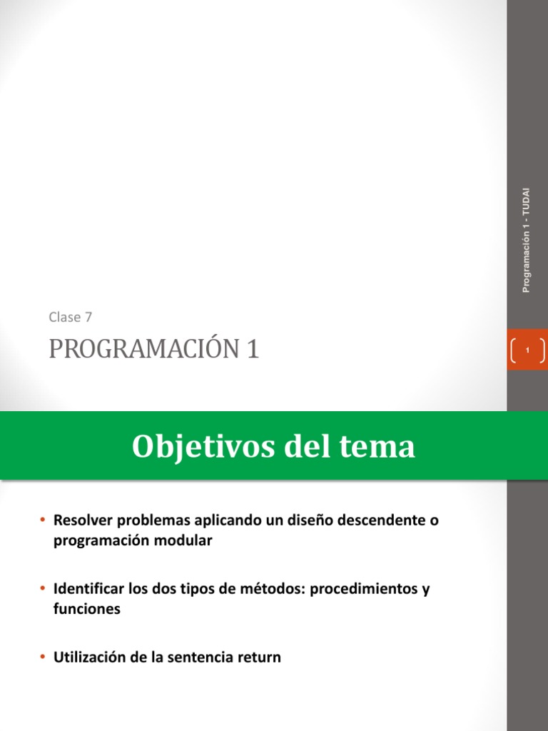 Clase 7 - Diseño Descendente y Parámetros (Con Ejercicios Tipo Parcial) Programacion Java | PDF ...