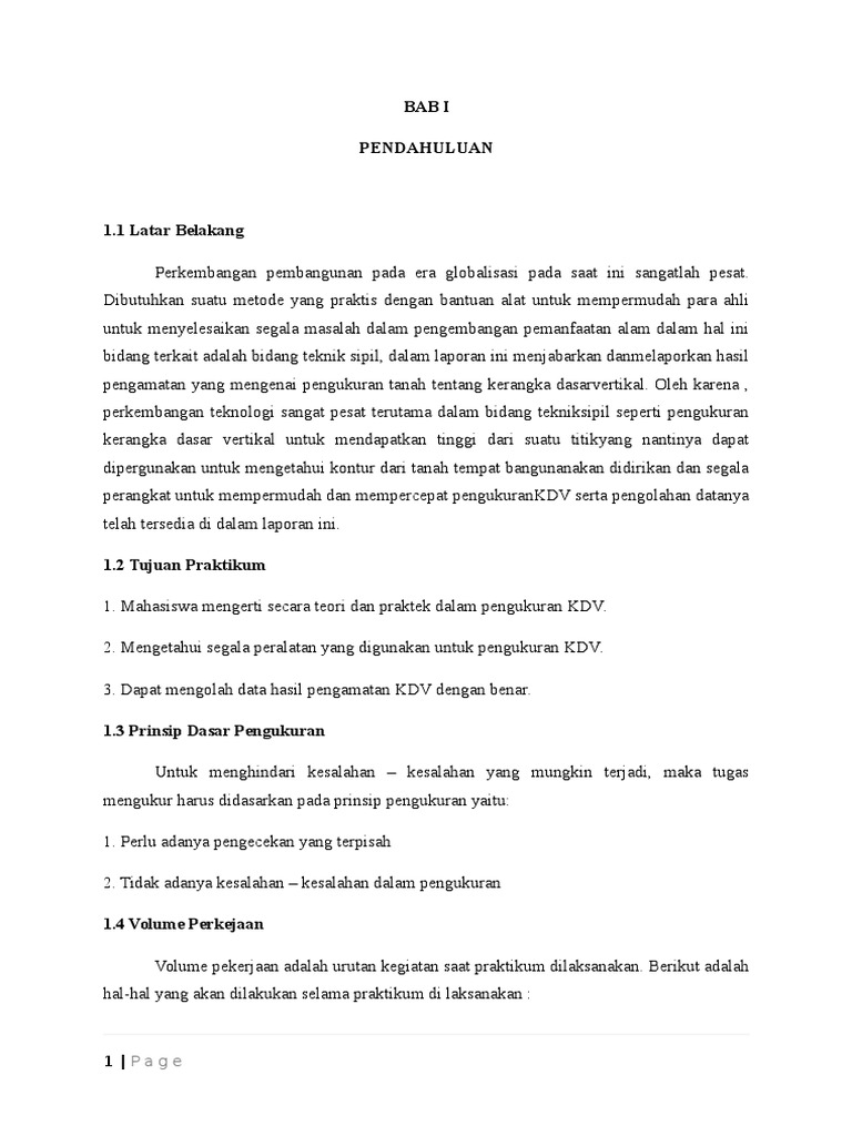 Survey Dan Pemetaan Laporan KDV | PDF