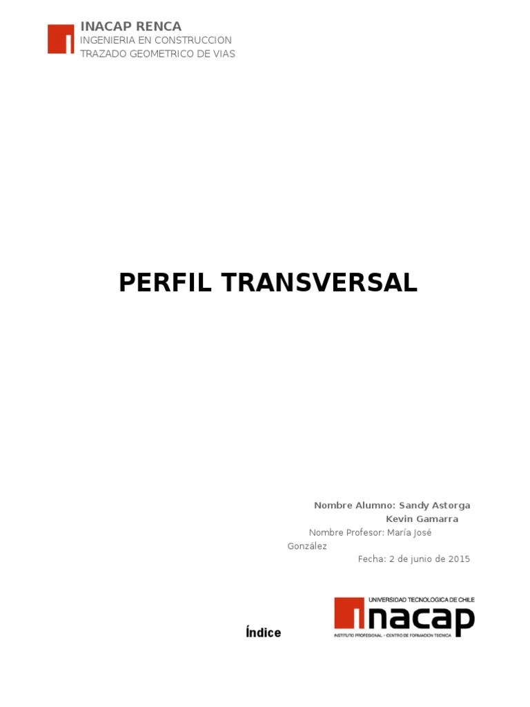 Perfil Transversal TOPO | PDF | Topografía | Transporte