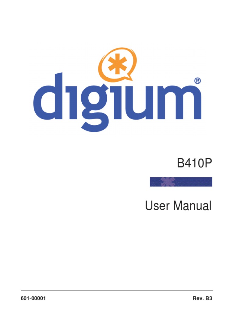 Digium B410P User Manual | PDF | Public Switched Telephone Network ...