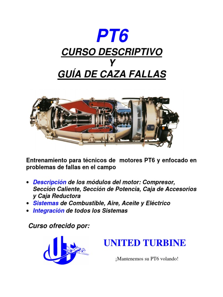 PT6 Manual Entrenamiento 1 | PDF | Engranaje | Compresor de gas