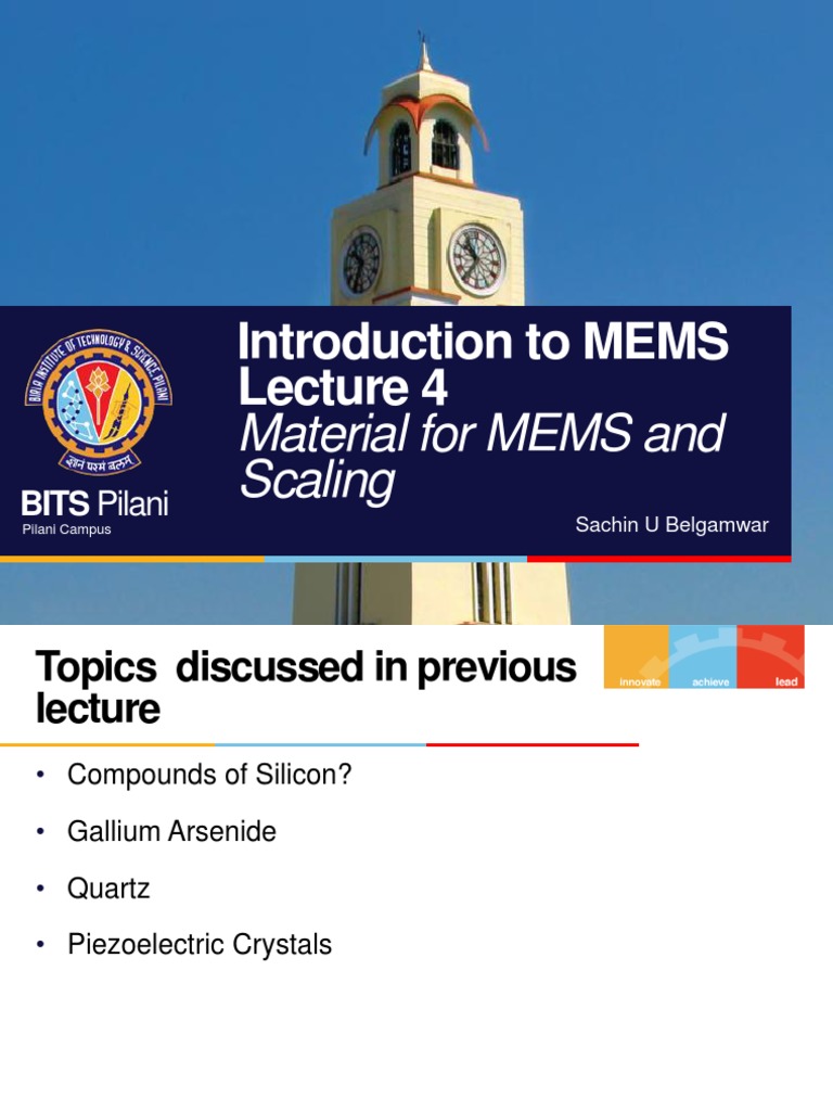 MEMS Materials and Polymer Applications | PDF | Microelectromechanical ...