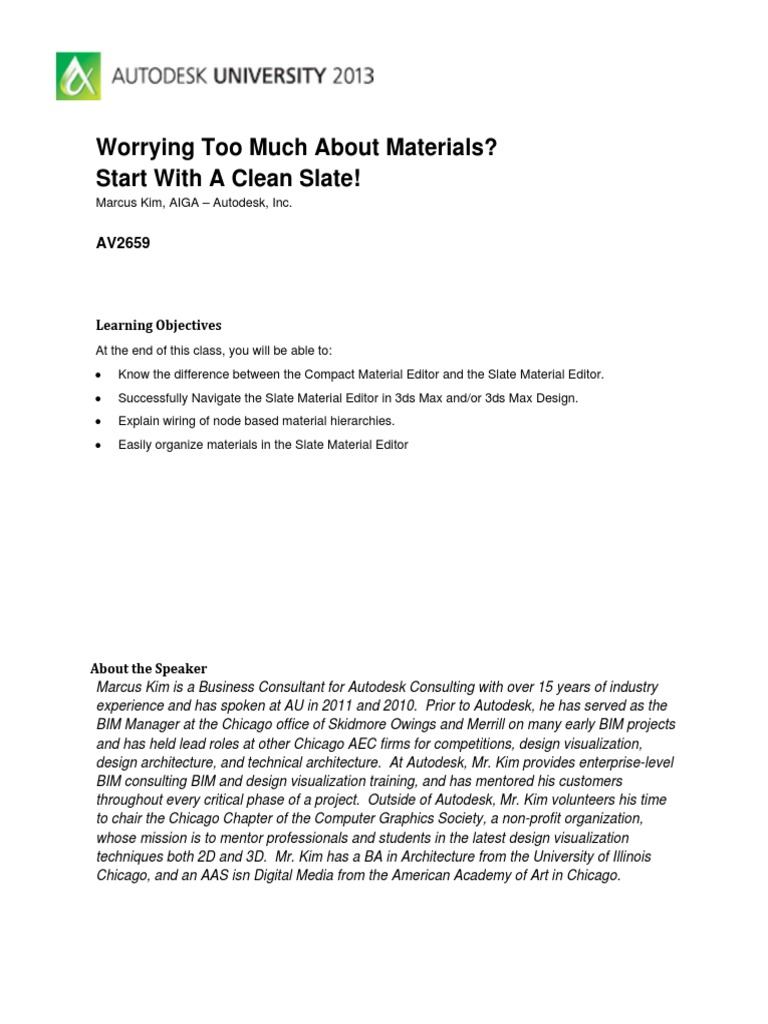 "Mastering 3ds Max Slate Material Editor" | PDF | Tab (Gui) | Parameter ...