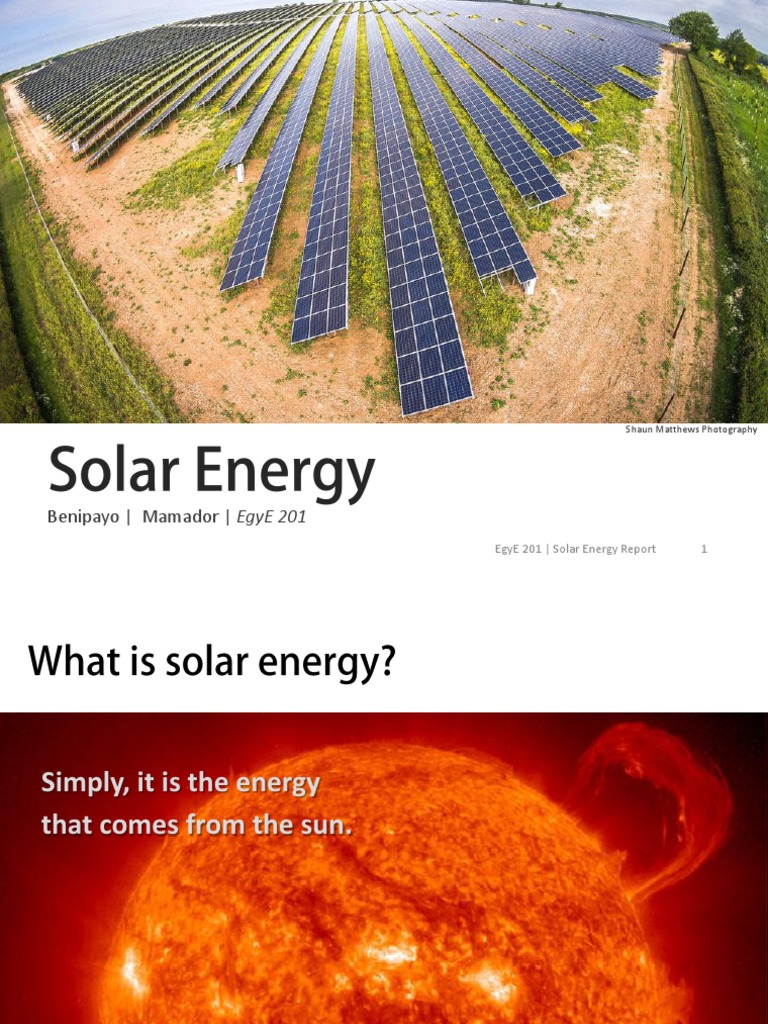 Solar Energy | PDF | Solar Energy | Photovoltaics