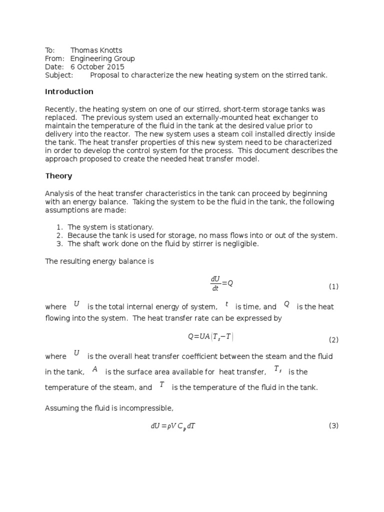 Proposal Example | PDF | Heat Transfer | Heat