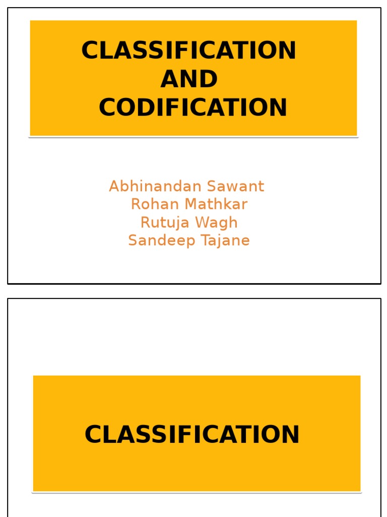 Classification and Codification | Inventory | Packaging And Labeling