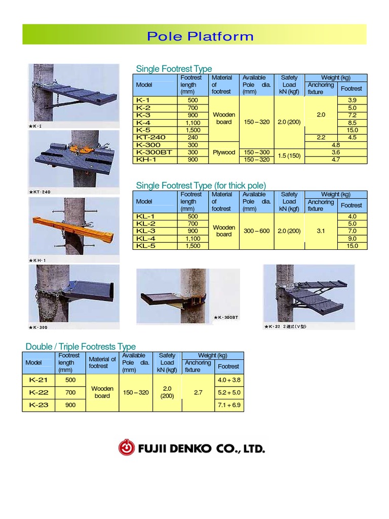 Pole Platform: Single Footrest Type | PDF