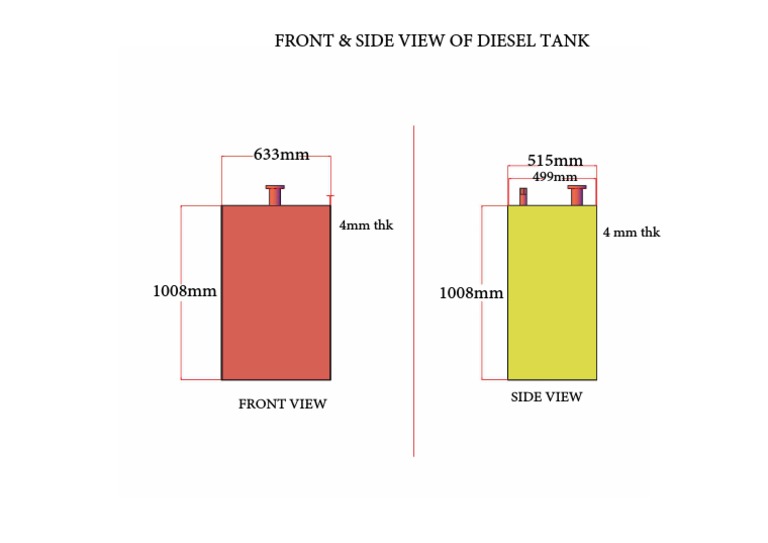 14 Front and Side View of Diesel Tank | PDF