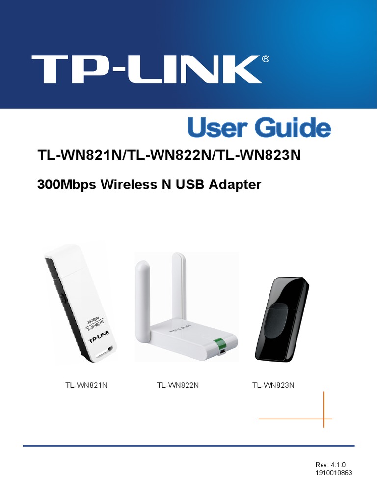 TP-LINK Wireless USB Adapter User Guide | Ieee 802.11 | Wireless Lan