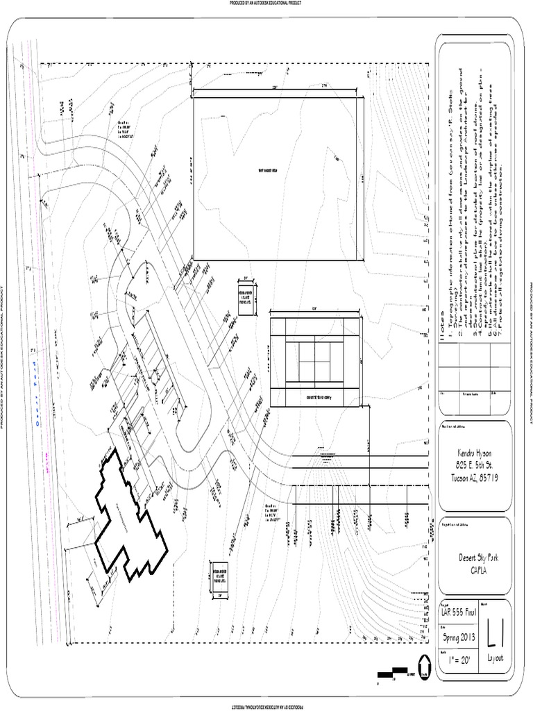 Desert Sky Park Grading Plan Details | PDF | Landscape | Horticulture ...