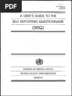 SRQ 20 | PDF | Psychology | Behavioural Sciences