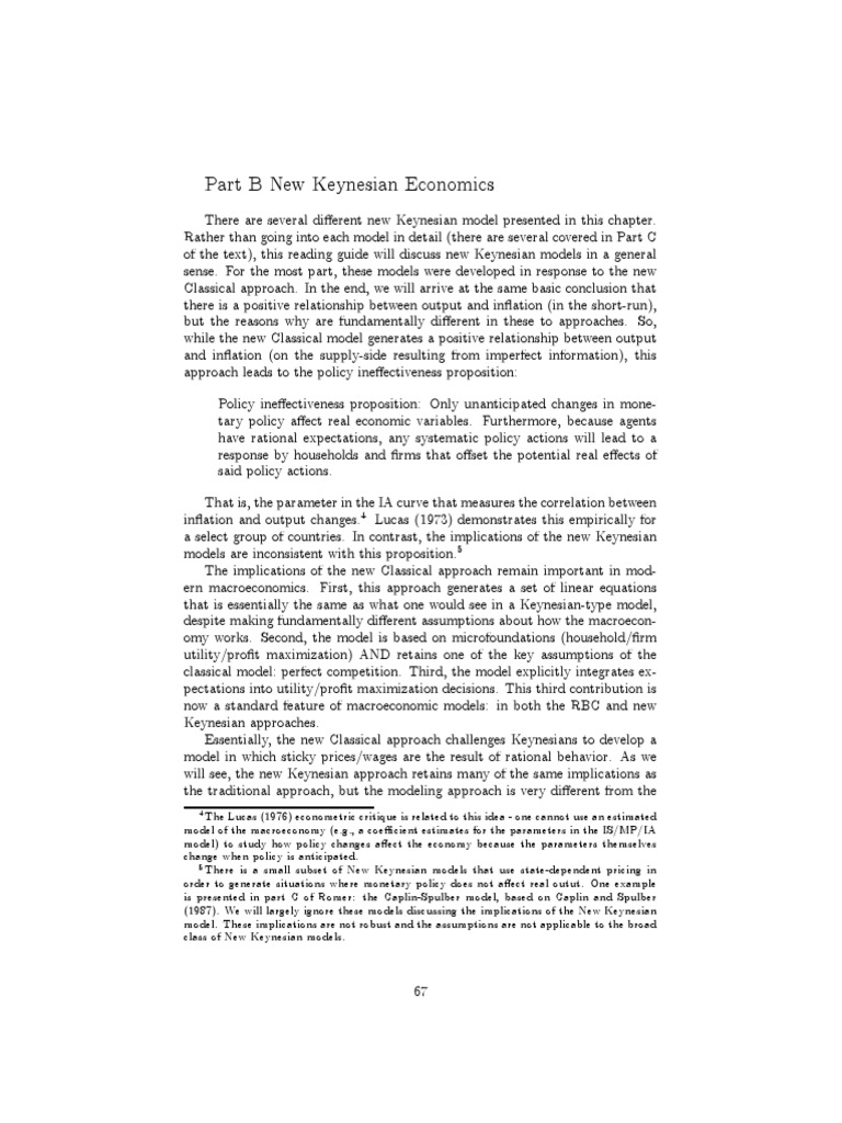 New Keynesian Economics | PDF | New Keynesian Economics | Nominal Rigidity