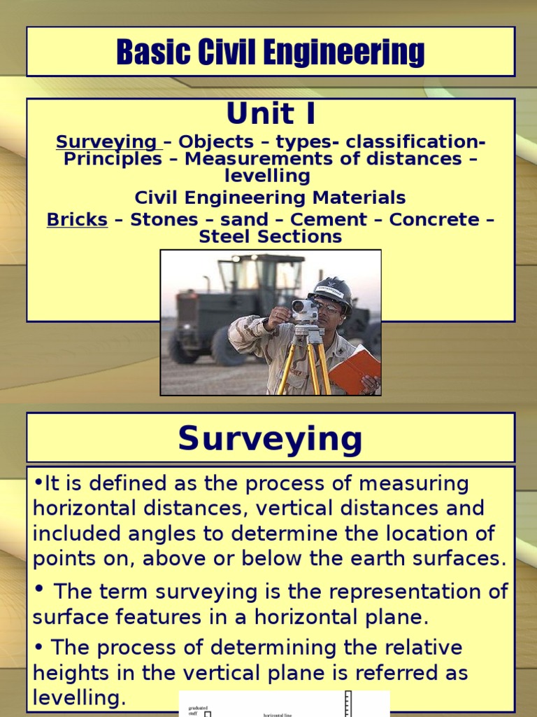 Basic Civil and Mechanical Engineering Unit 1 | PDF | Surveying | Compass