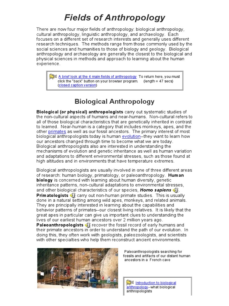 2. What is Anthropology_ Fields of Anthropology.pdf | Archaeology ...
