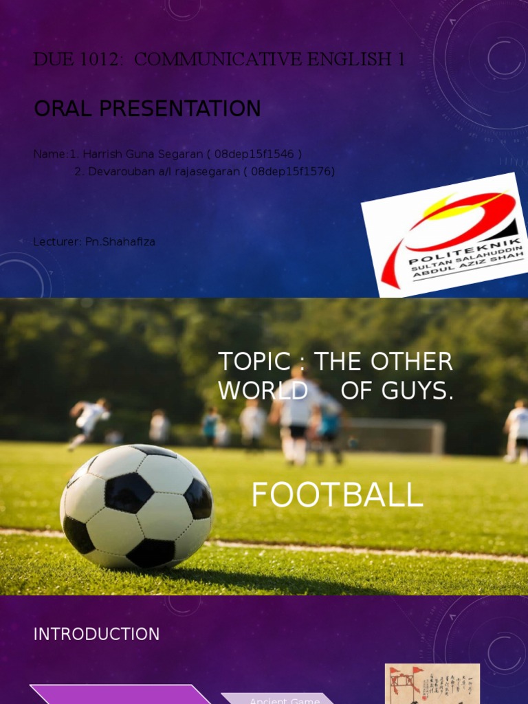 English Oral Presentation | PDF | Games Of Physical Skill | Sports