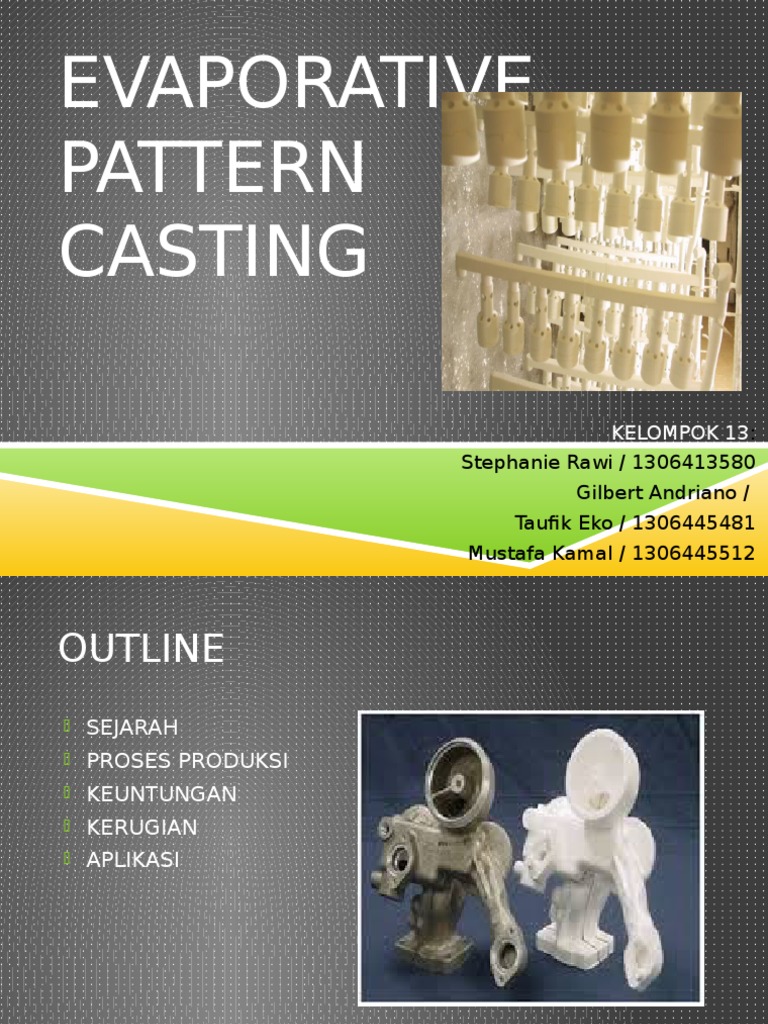 Evaporative Pattern Casting Process | PDF | Teknologi & Rekayasa