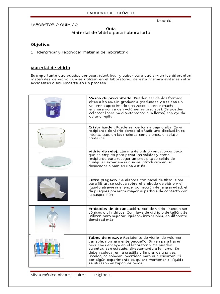 Material de Vidrio para Laboratorio | PDF | Volumen | Productos quimicos