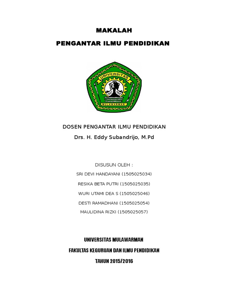 Contoh Cover Unmul | PDF