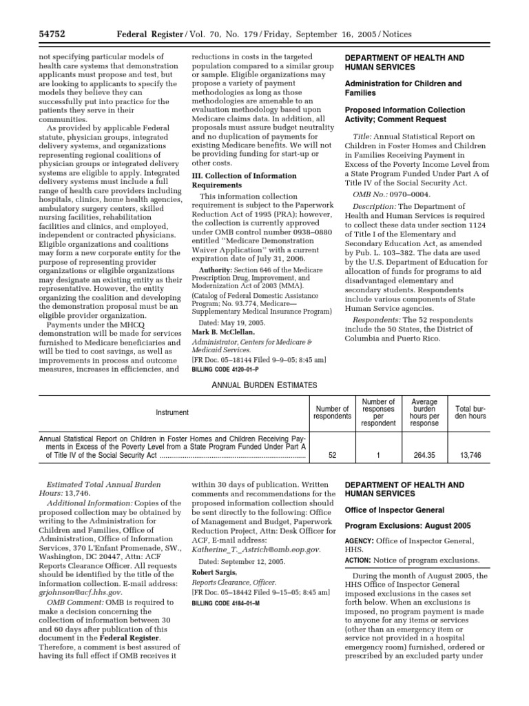 Notice: Program Exclusions List | PDF | Medicare (United States ...