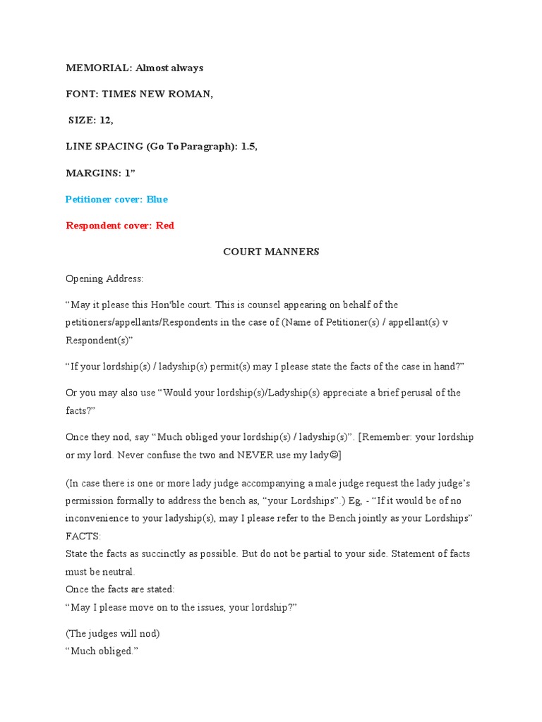 Guidelines for Effective Courtroom Advocacy: An Overview of Proper ...