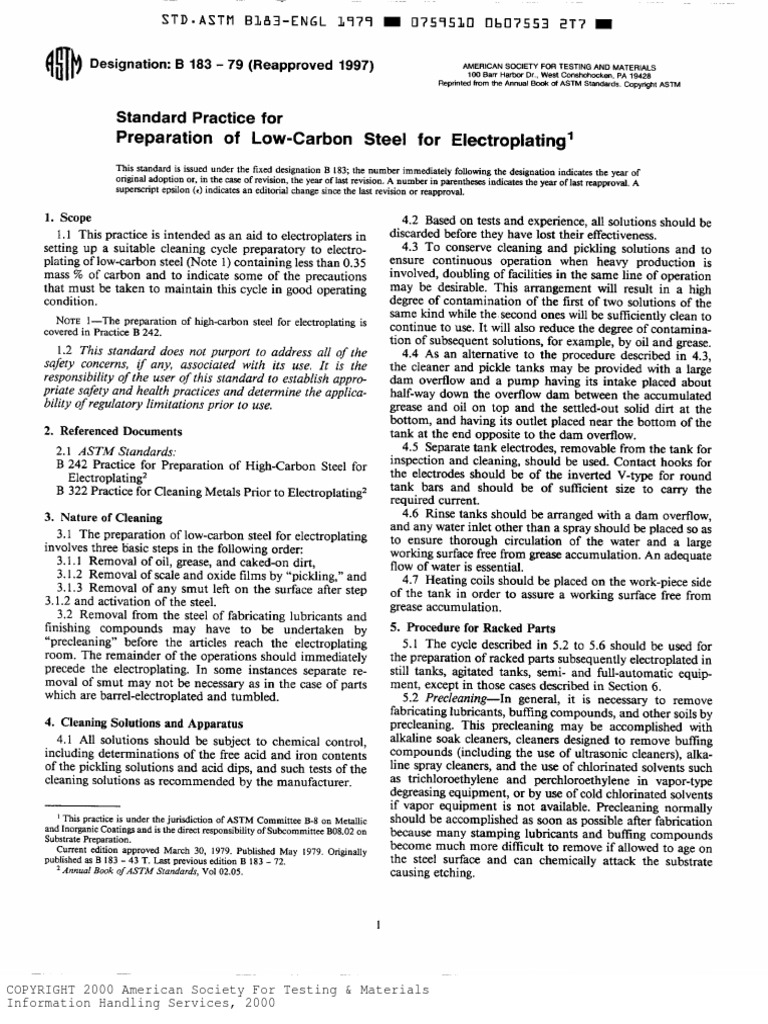 Astm B183-79 | PDF