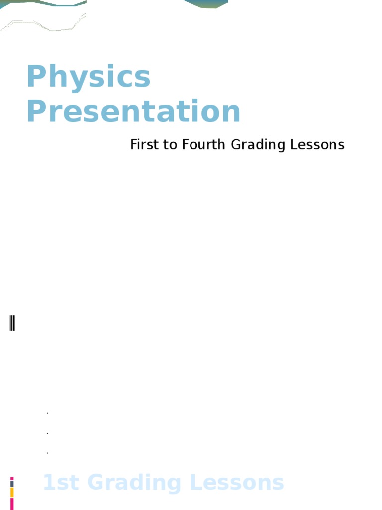 Physics Lessons | PDF | Series And Parallel Circuits | Electrical ...