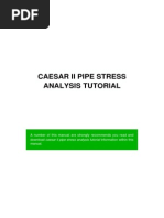 Caesar II Tutorial | PDF | Pipe (Fluid Conveyance) | Structural Analysis