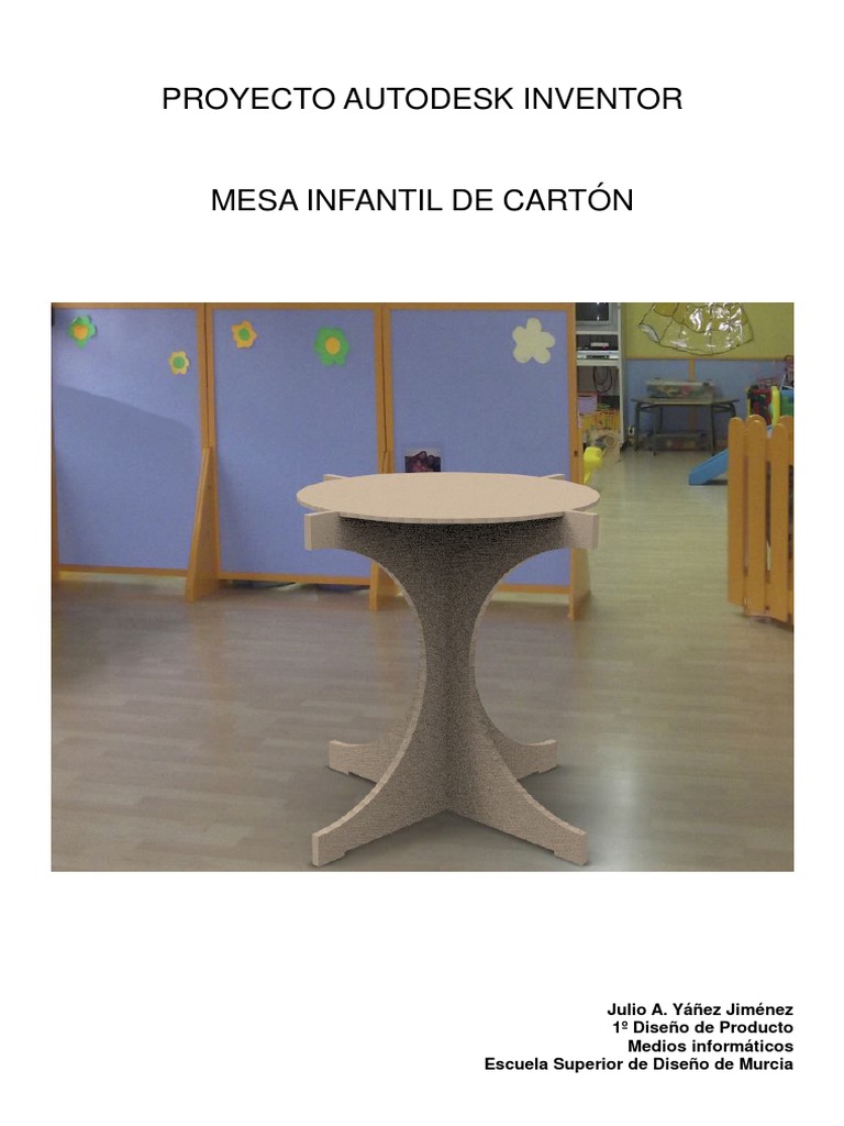 Memoria Mesas de Cartón en Autodesk Inventor Julio Yáñez | PDF | Cartón ...