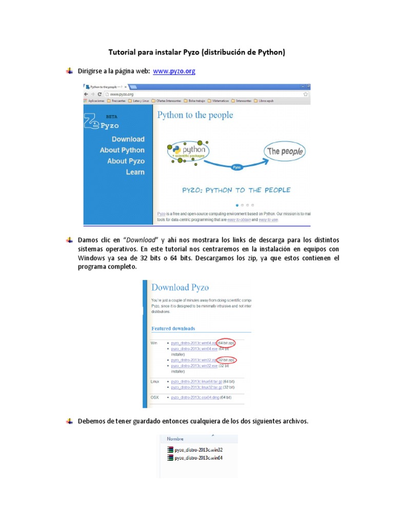 Tutorial para Instalar Pyzo | PDF | Juegos y actividades | Informática