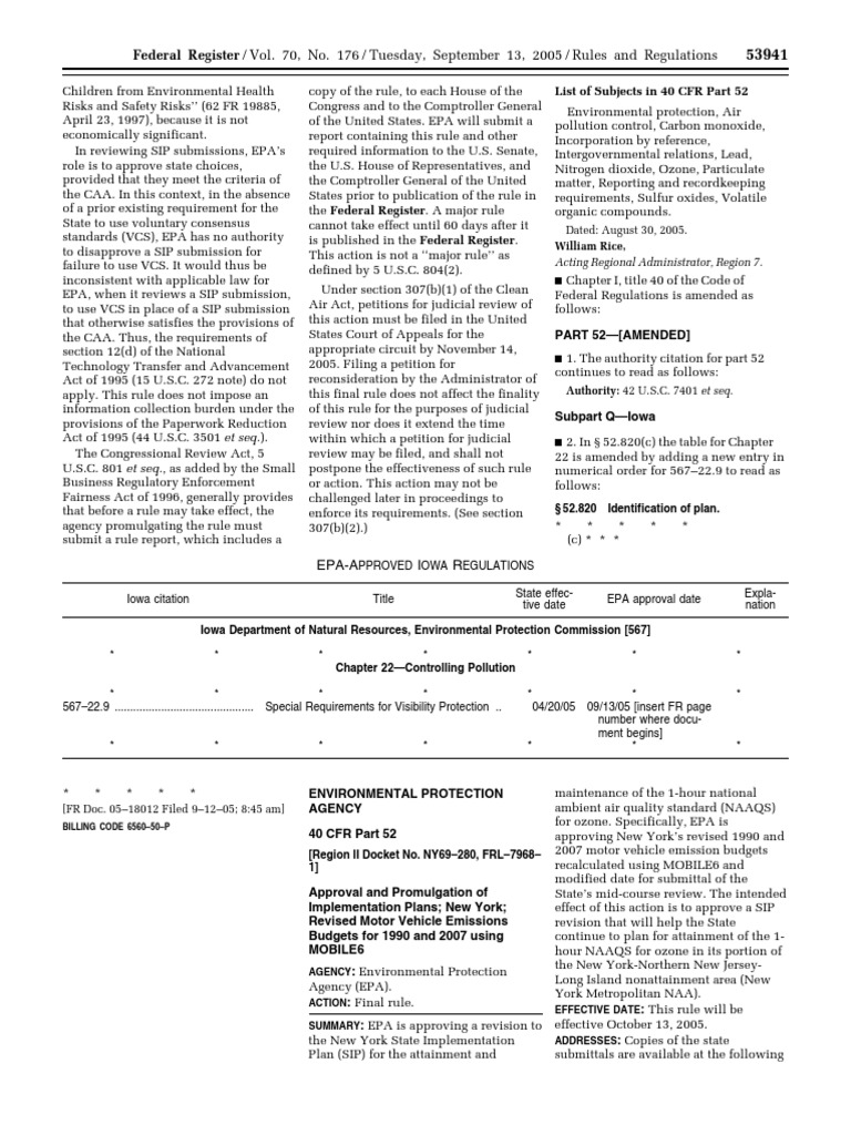 Rule: Air Quality Implementation Plans Preparation, Adoption, and ...