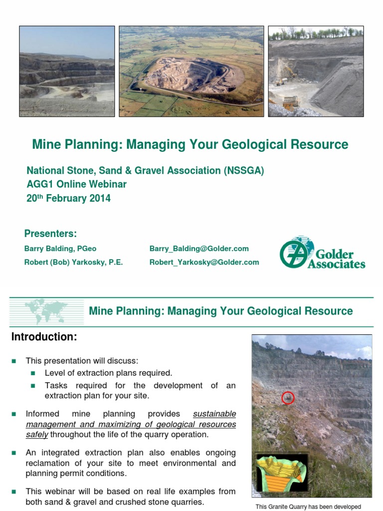 Mine Planning PDF | Construction Aggregate | Hydrogeology