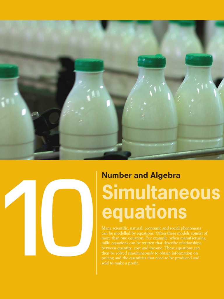 Chapter 10 Simultaneous Equations | PDF | Fraction (Mathematics ...