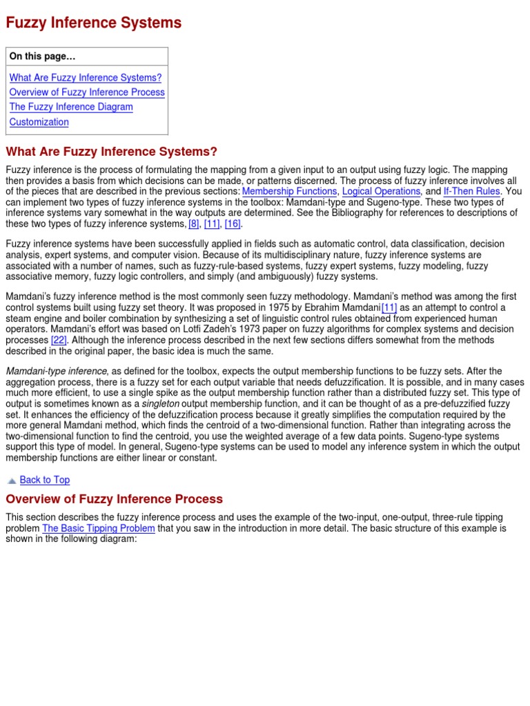 03 Fuzzy Inference Systems PDF | PDF | Fuzzy Logic | Function (Mathematics)